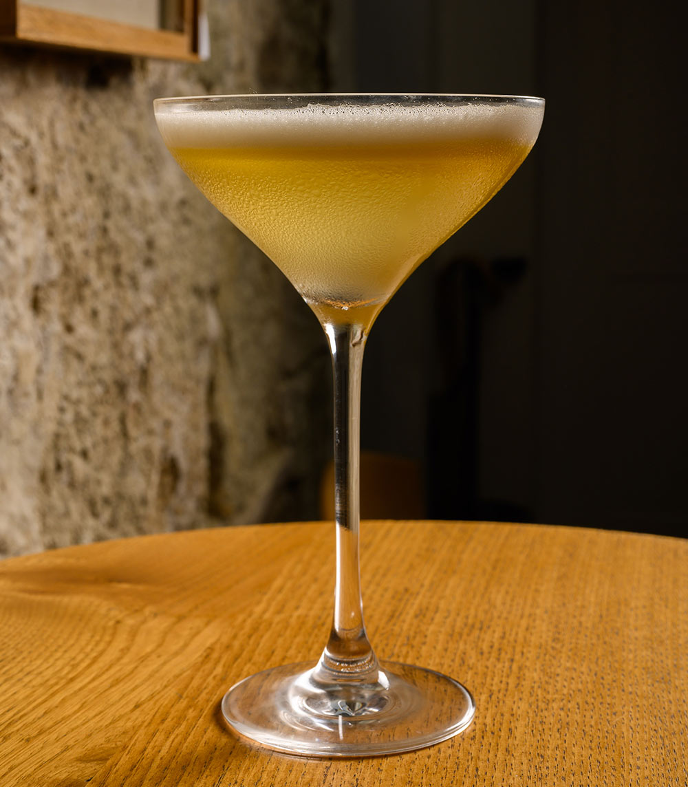 Truffle Sour Gin Cocktail Recipe with Syrup, Egg White & Truffle Oil ...